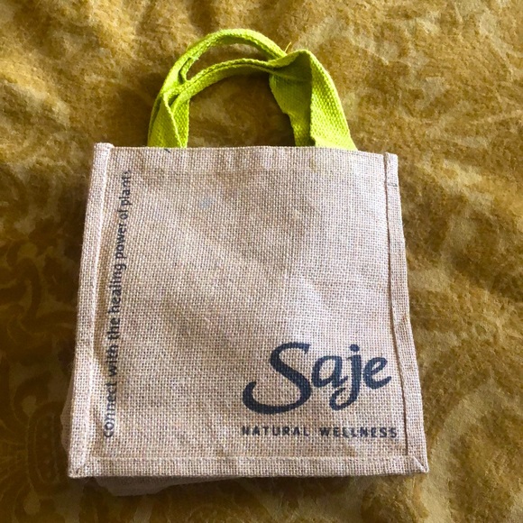 Sage | Bags | Saje Small Reusable Wicker Canvas Tote Wcotton Handles Authentic | Poshmark